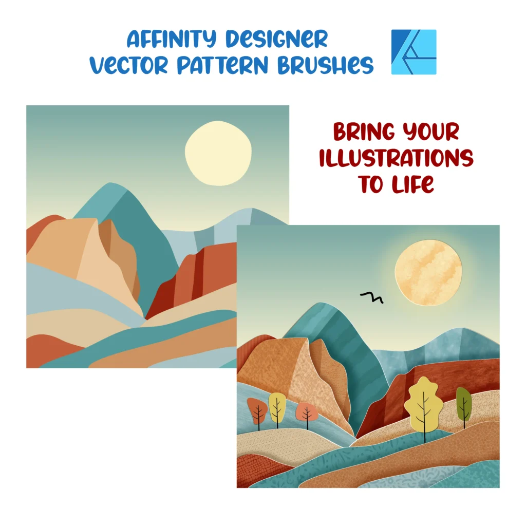Affinity Designer Vector Brush Set | Volume 2 | Patterns and Textures ...